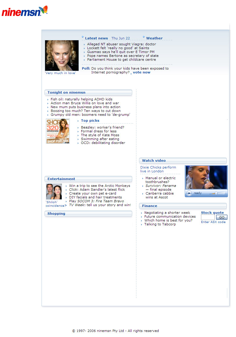 Make ninemsn your homepage | istartedsomething