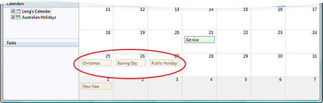 Vista tip: add public holidays and more to Windows Calendar ...