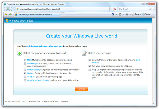 The cookie magic behind Windows Live Suite installer | istartedsomething