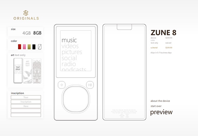 Zune Originals announced, ordering process unveiled | istartedsomething
