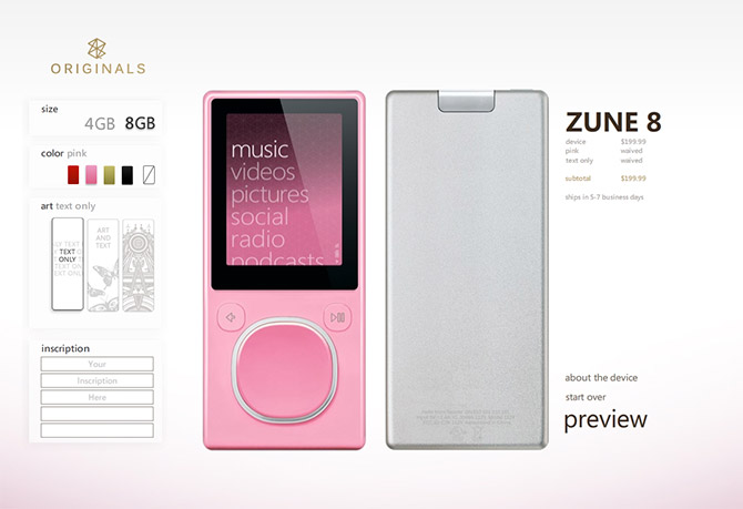 Zune Originals announced, ordering process unveiled | istartedsomething