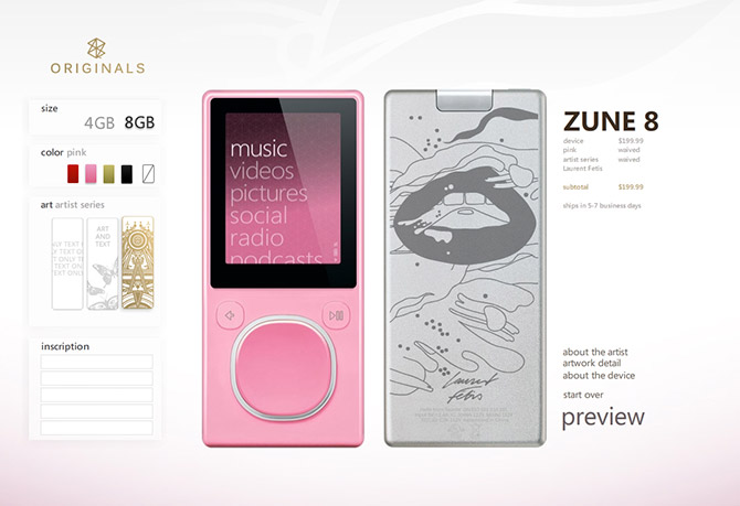 Zune Originals announced, ordering process unveiled | istartedsomething