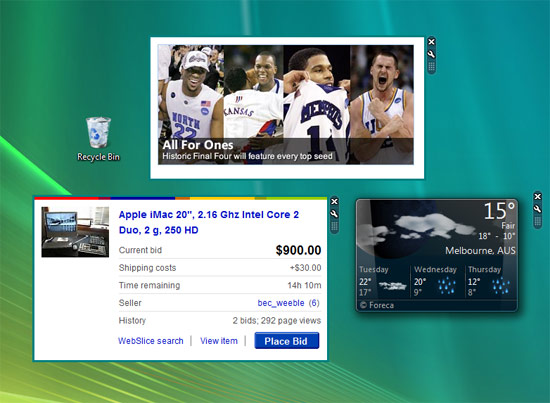 Sidebar gadget brings WebSlices to the desktop | istartedsomething