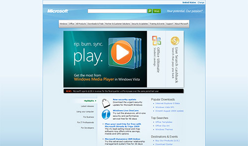 Refreshed Microsoft.com homepage design | istartedsomething