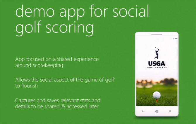 Conceptual USGA golf scoring app by Microsoft shows Windows Phone 7 ...