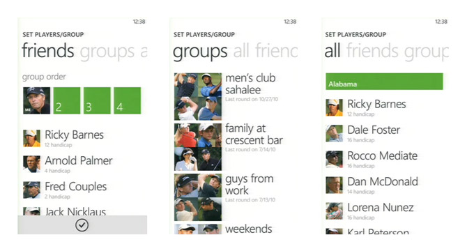 Conceptual USGA golf scoring app by Microsoft shows Windows Phone 7 ...